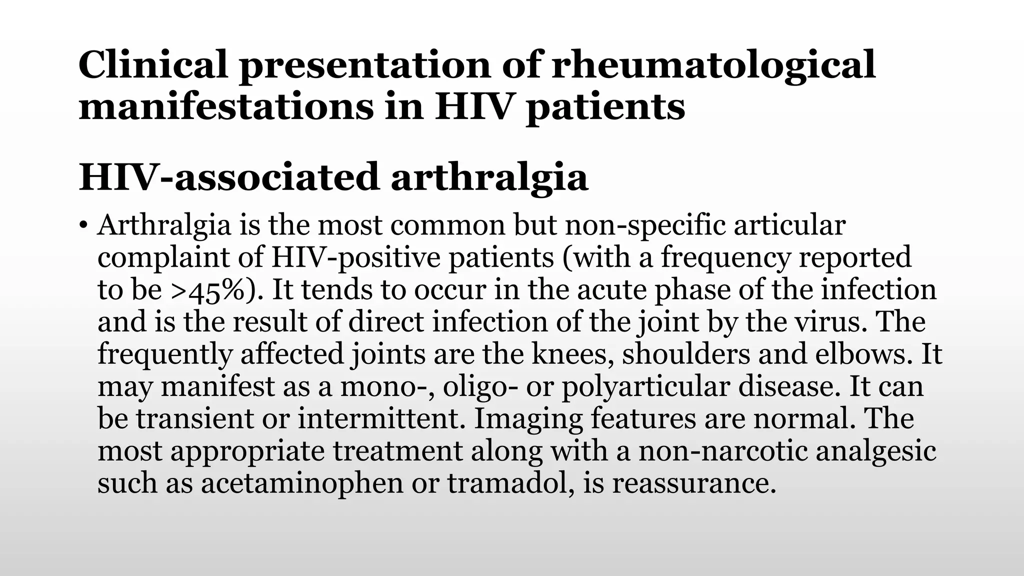 Hiv and musculoskeletal disorders pp | PPTX