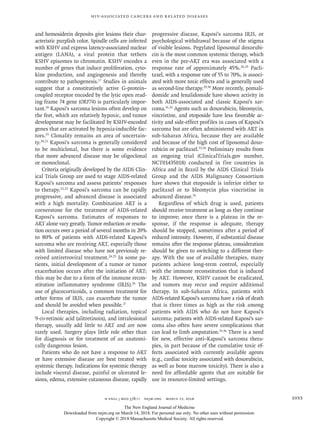 HIV associated cancers and related diseases, NEJM 2018 | PDF