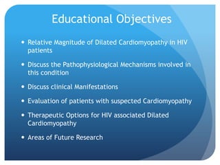 HIV associated cardiomyopathy | PPTX