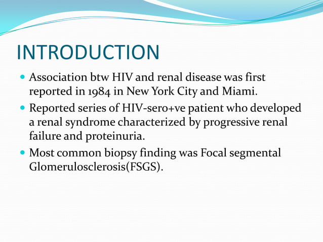 Hiv associated nephropathy(Dr. sood) | PPTX | Blood Disorders ...