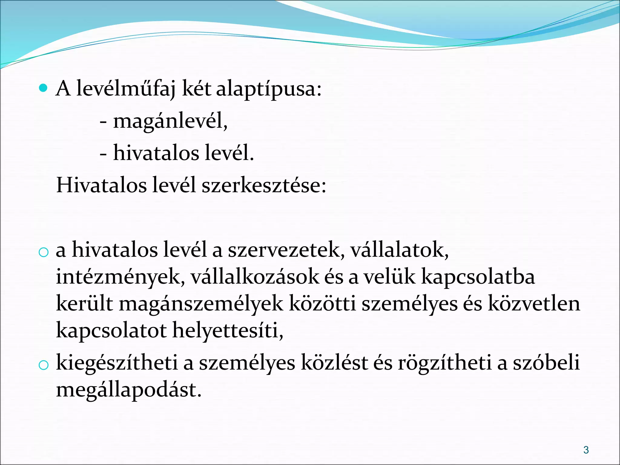 Hivatalos levél.ppt