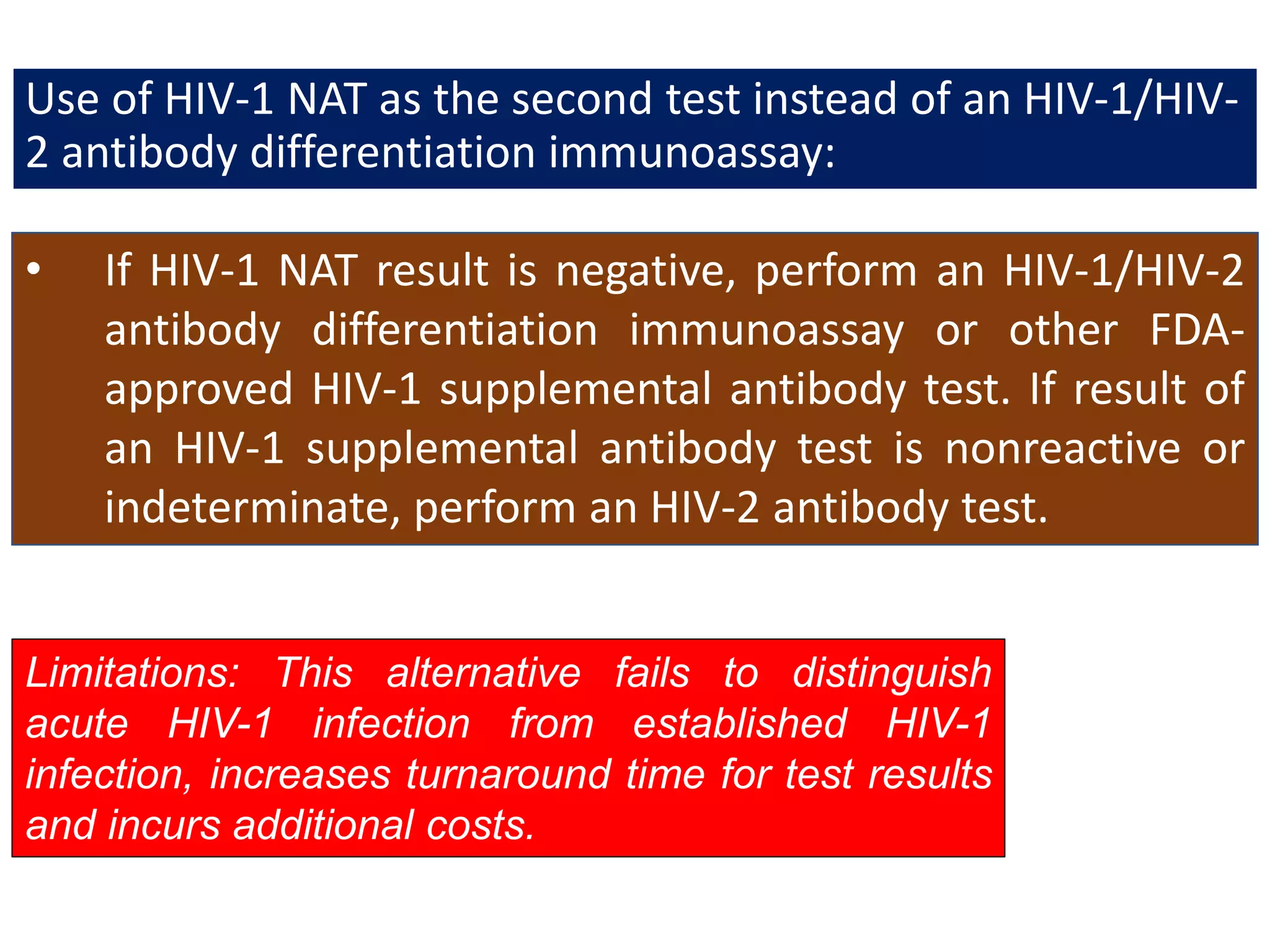 Laboratory Testing For The Diagnosis of HIV Infection | PPT