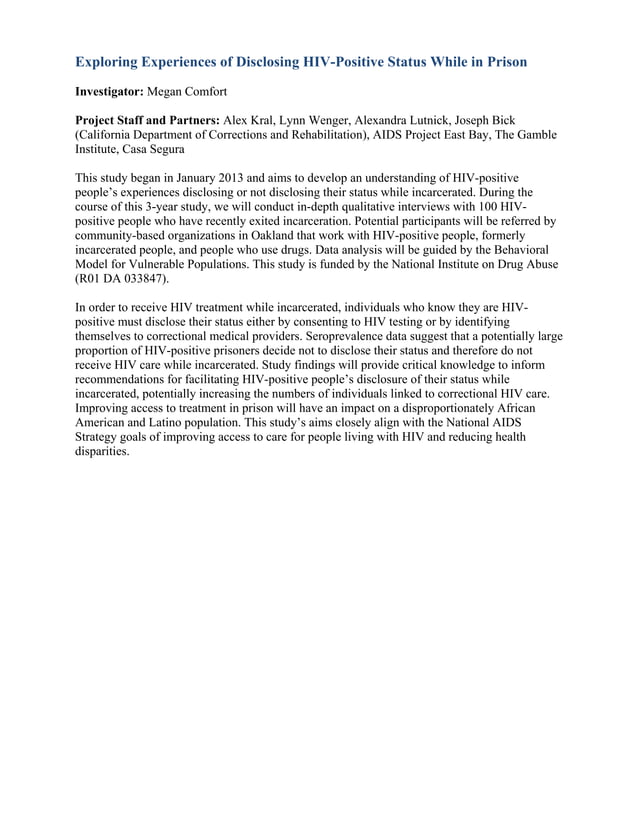 Hiv disclosure abstract | PDF