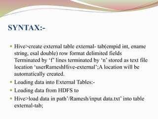 Hive | PPTX | Databases | Computer Software and Applications