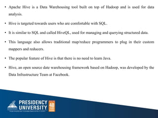 Hive_An Brief Introduction to HIVE_BIGDATAANALYTICS | PPT