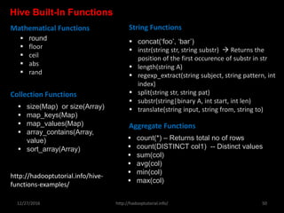 Hive explanation with examples and syntax | PDF