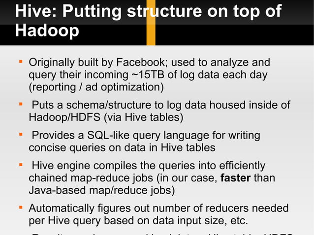Introduction to Hive for Hadoop | PPT