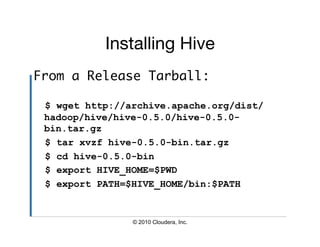 Hive Quick Start Tutorial | PDF | Databases | Computer Software and Applications