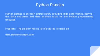 Hive and data analysis using pandas | PPT