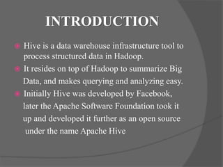 Hive and querying data | PPTX