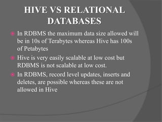 Hive and querying data | PPTX