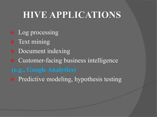 Hive and querying data | PPTX