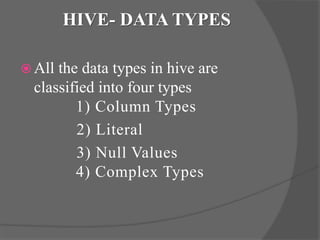 Hive and querying data | PPTX