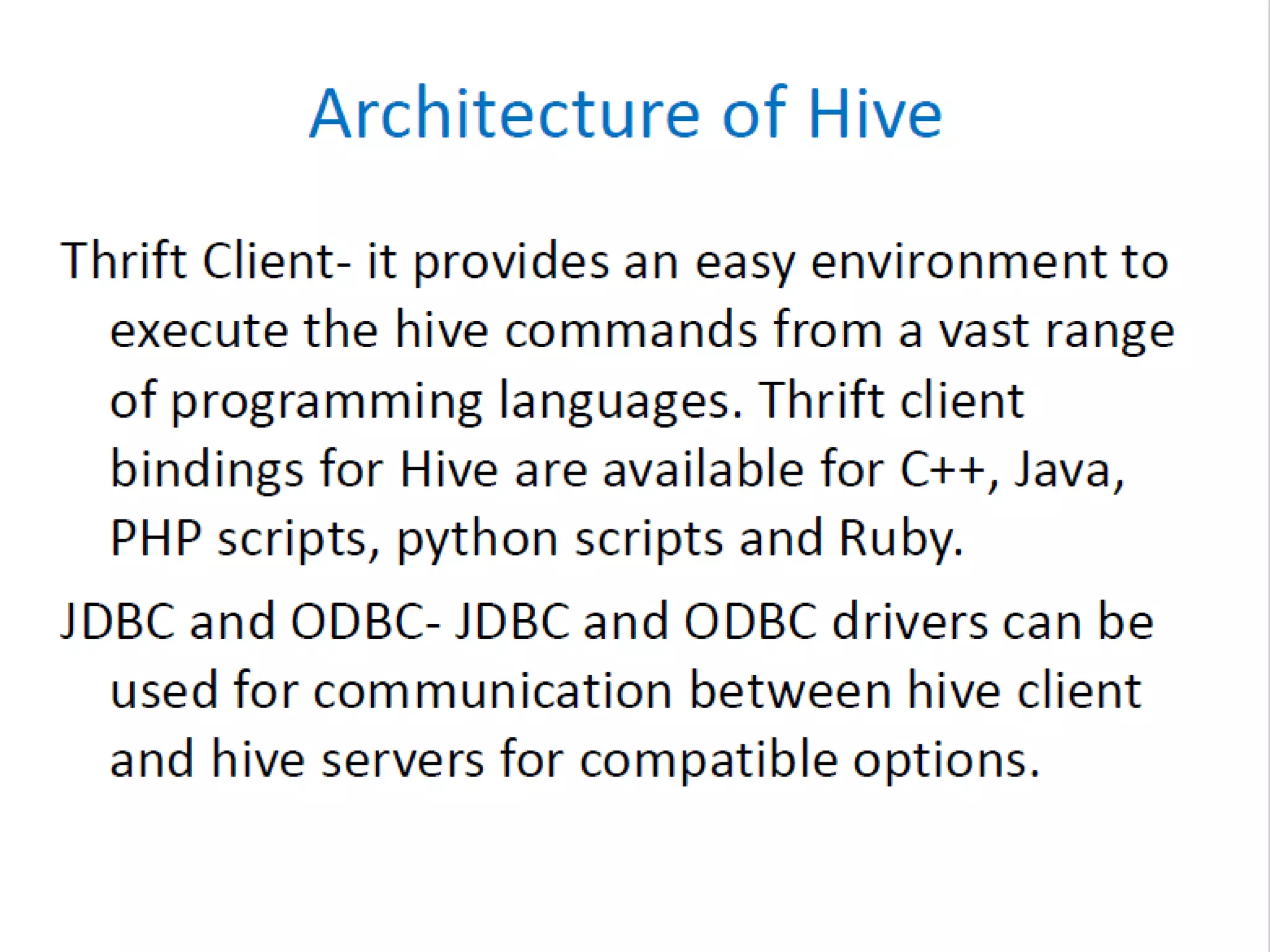 Hive architecture | PPTX