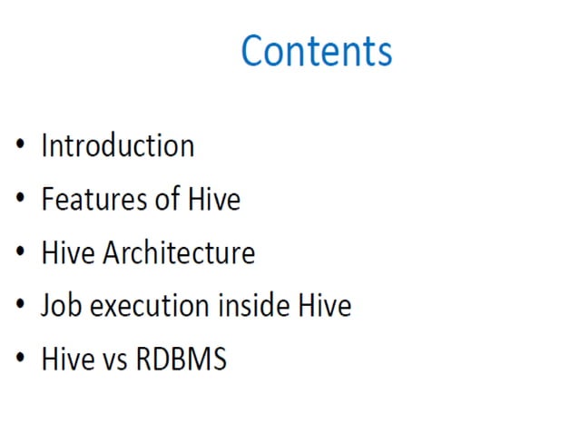 Hive architecture | PPTX