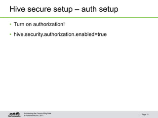 Apache Hive authorization models | PPT