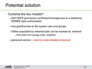 Apache Hive authorization models | PPT