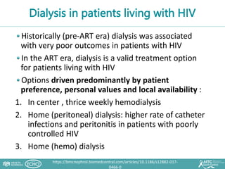 Kidney Disease In patients living with HIV | PPTX
