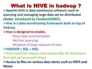 Hive commands | PPT