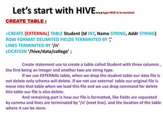 Hive commands | PPT