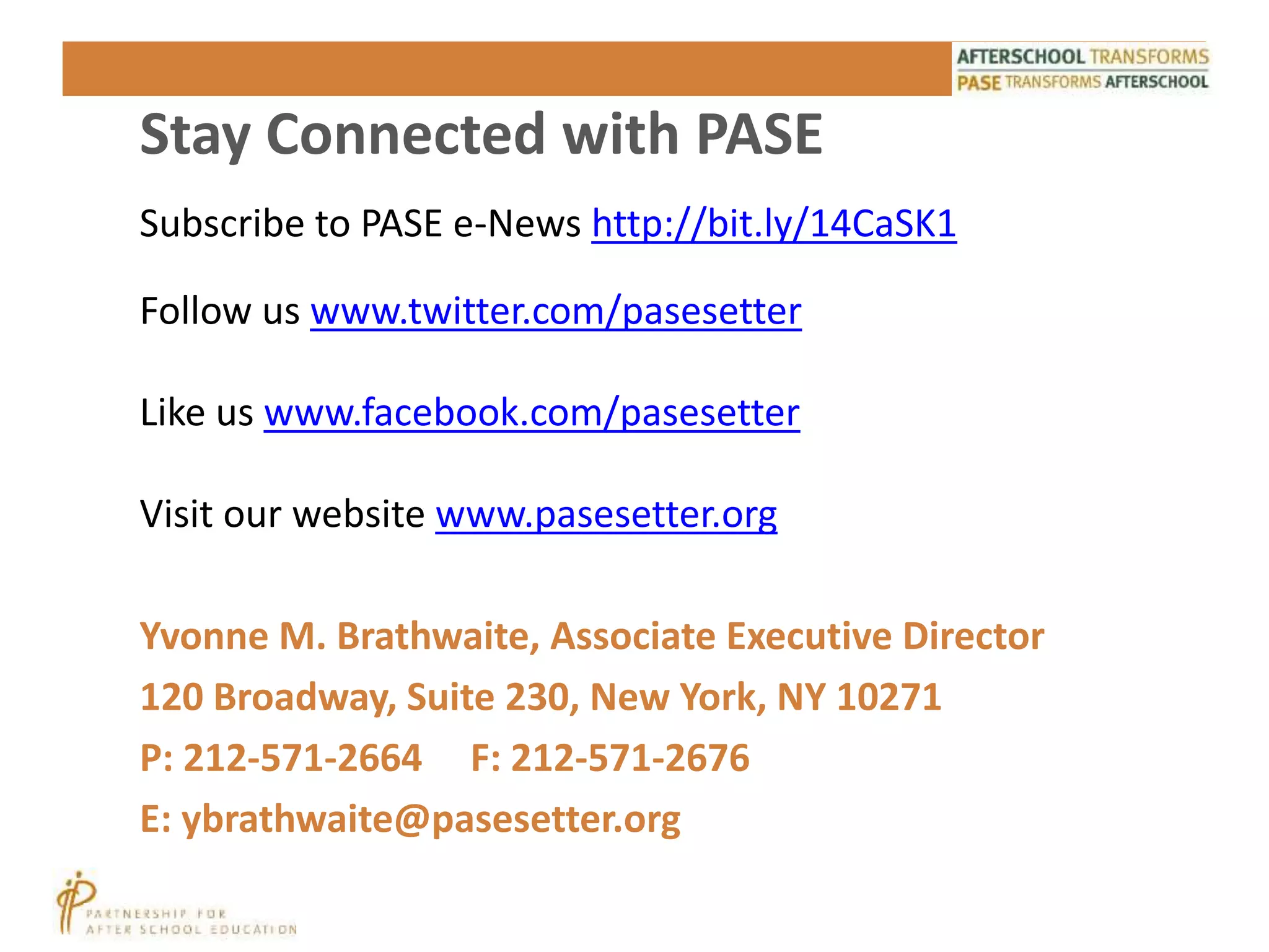 Hive NYC Community Call - PASE Spread and Scale Deck April 2015 | PPTX