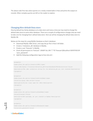 Apache Hive micro guide - ConfusedCoders | PDF | Databases | Computer Software and Applications
