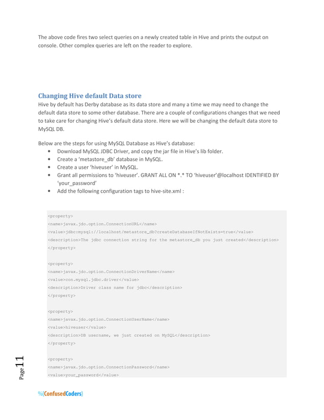 Apache Hive micro guide - ConfusedCoders | PDF | Databases | Computer Software and Applications