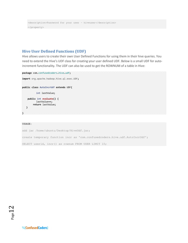 Apache Hive micro guide - ConfusedCoders | PDF | Databases | Computer Software and Applications