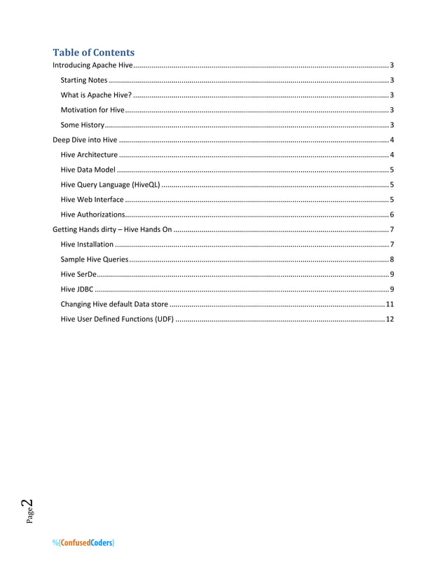 Apache Hive micro guide - ConfusedCoders | PDF | Databases | Computer Software and Applications