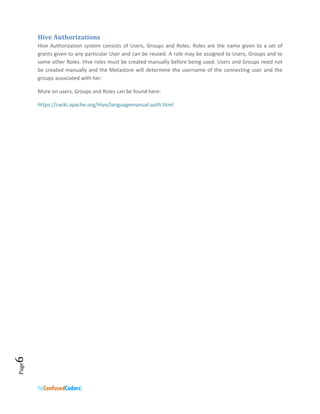 Apache Hive micro guide - ConfusedCoders | PDF | Databases | Computer Software and Applications