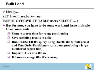 Hadoop, Hbase and Hive- Bay area Hadoop User Group | PPT