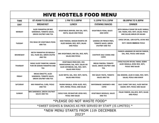 HIVE HOSTELS FOOD MENU.pdfmmmmmmmmmmmmmmm | PDF | Food & Drink