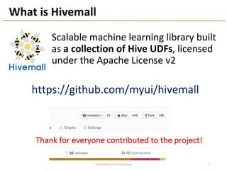 3rd Hivemall meetup | PPT