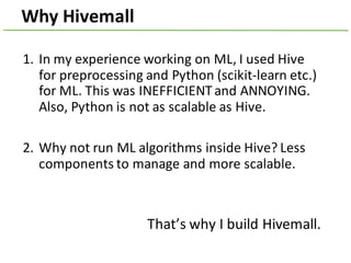 Introduction to Hivemall | PDF