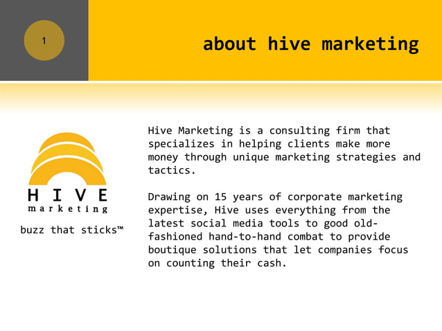 Hive marketing client case studies | PPT