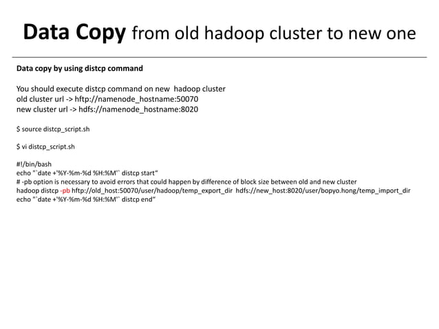 Hive data migration (export/import) | PPT