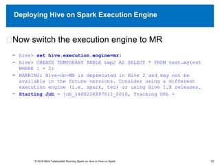 Query Engines for Hive: MR, Spark, Tez with LLAP – Considerations! | PDF | Cloud Computing ...