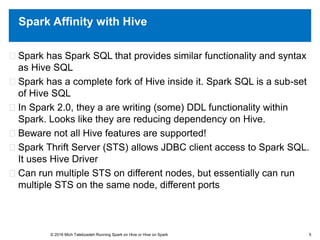 Query Engines for Hive: MR, Spark, Tez with LLAP – Considerations! | PDF | Cloud Computing ...