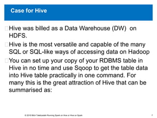 Query Engines for Hive: MR, Spark, Tez with LLAP – Considerations! | PDF | Cloud Computing ...