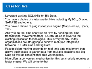 Query Engines for Hive: MR, Spark, Tez with LLAP – Considerations! | PDF | Cloud Computing ...