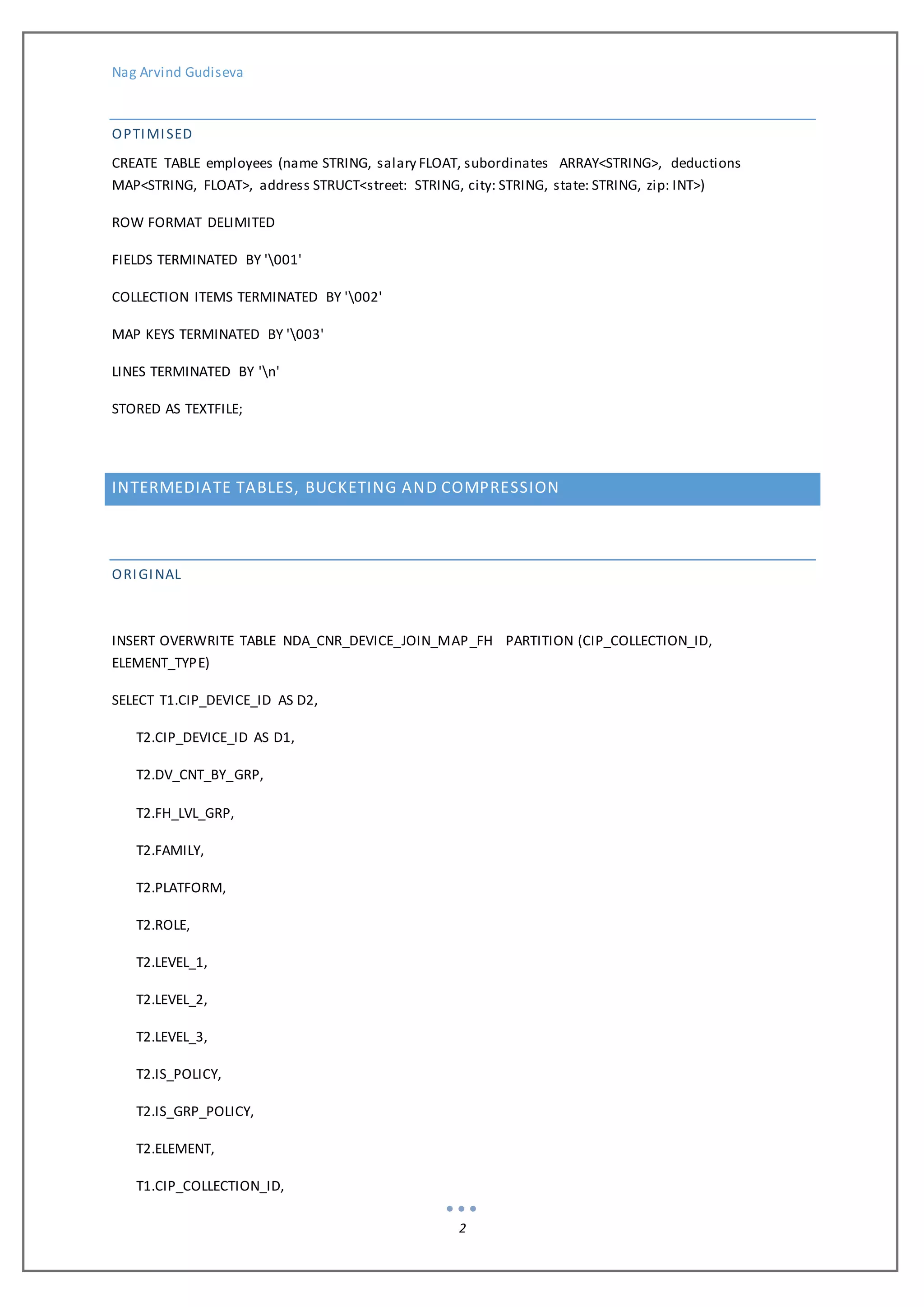 Hive performance optimizations | PDF Hive performance optimizations | PDF