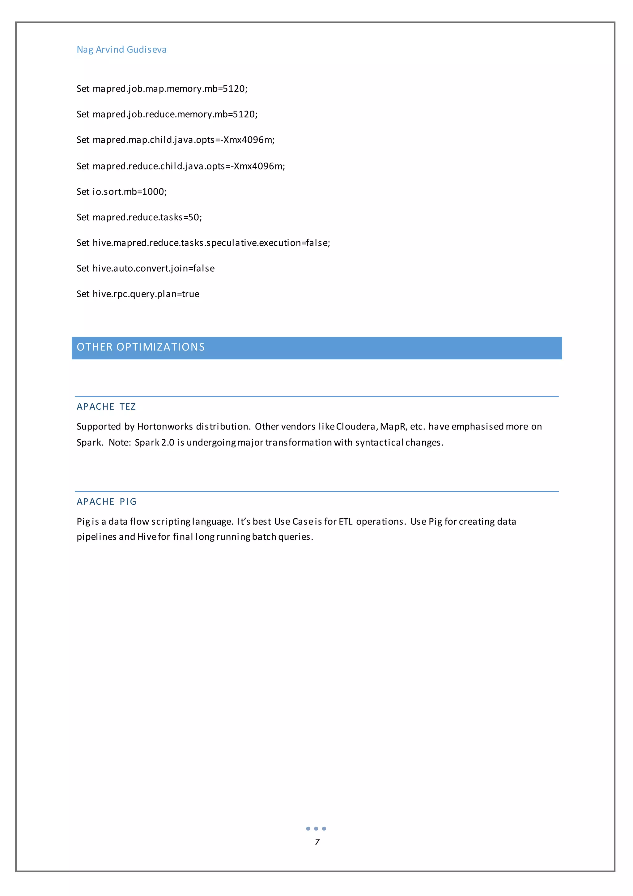 Hive performance optimizations | PDF Hive performance optimizations | PDF