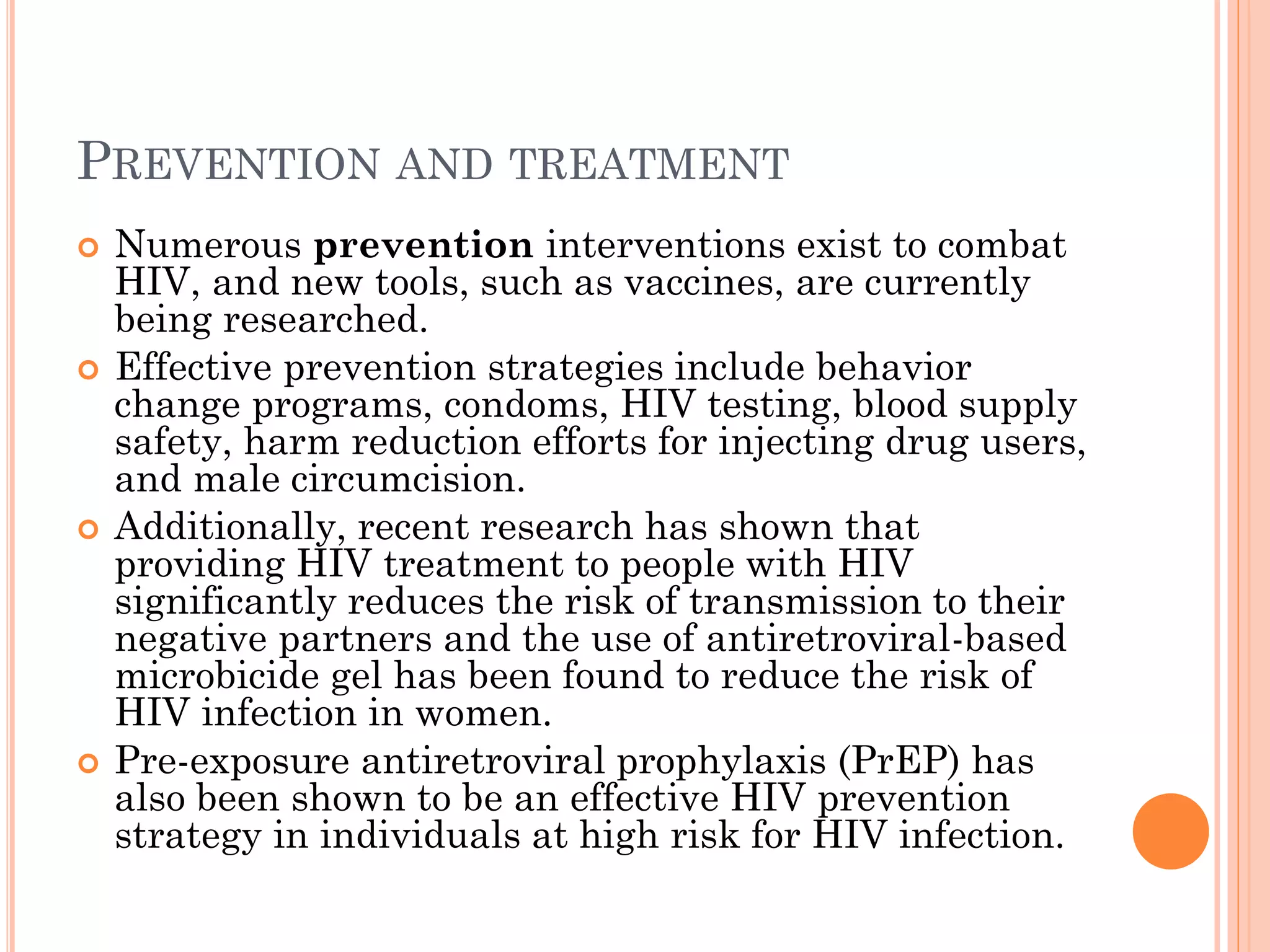 HIV epidemiology and pathogenesis | PPTX