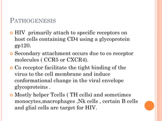 HIV epidemiology and pathogenesis | PPTX