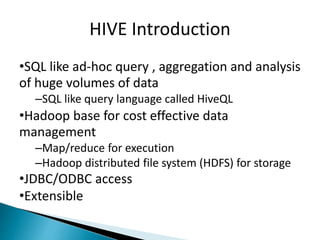 Hive Hadoop | PPTX | Databases | Computer Software and Applications