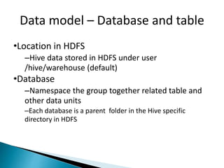 Hive Hadoop | PPTX | Databases | Computer Software and Applications