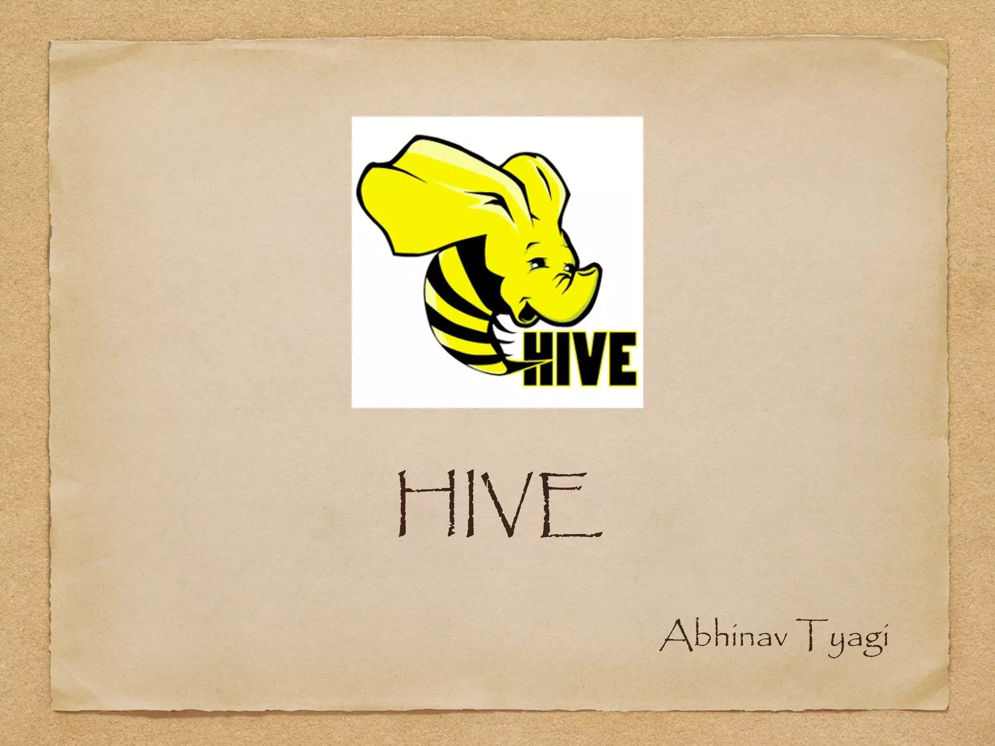 Hive(ppt) | PPT