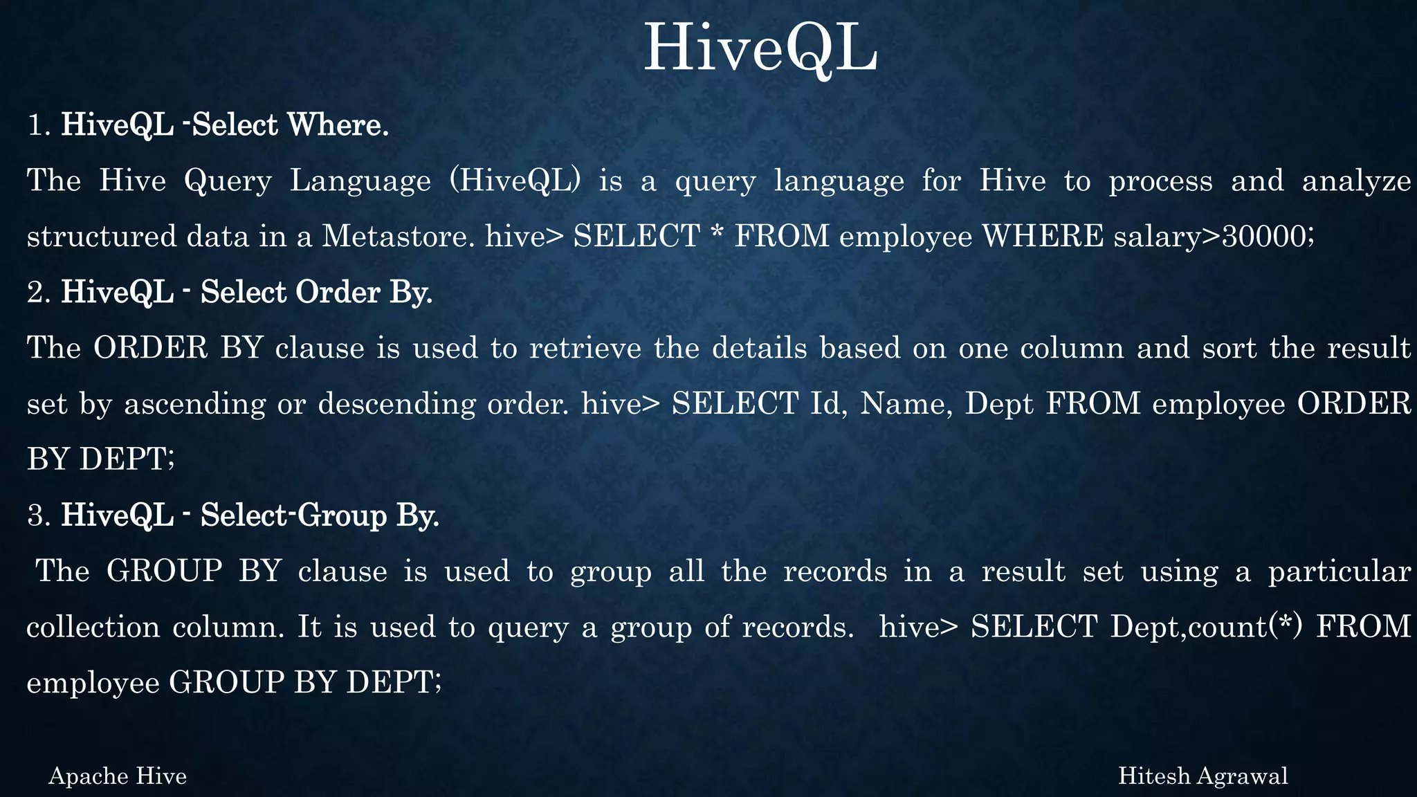 Hive presentation | PPTX