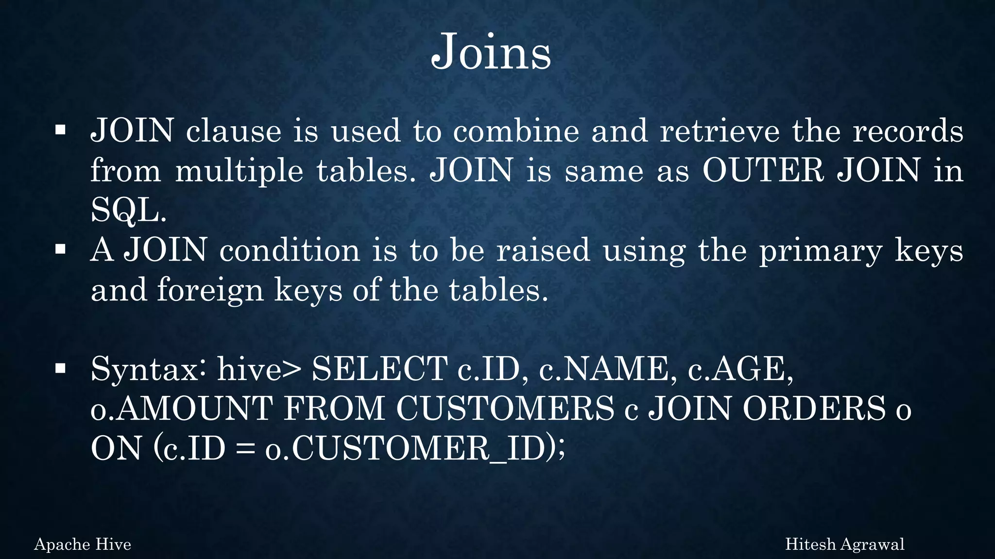 Hive presentation | PPTX