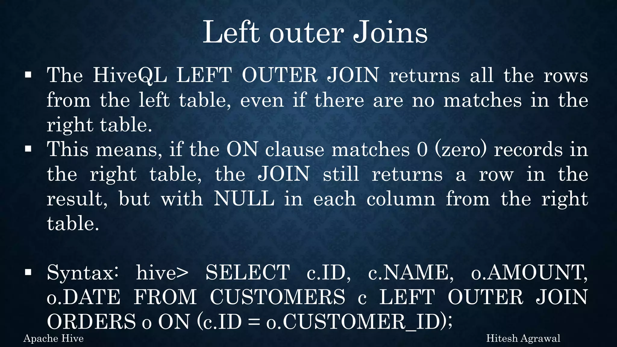 Hive presentation | PPTX